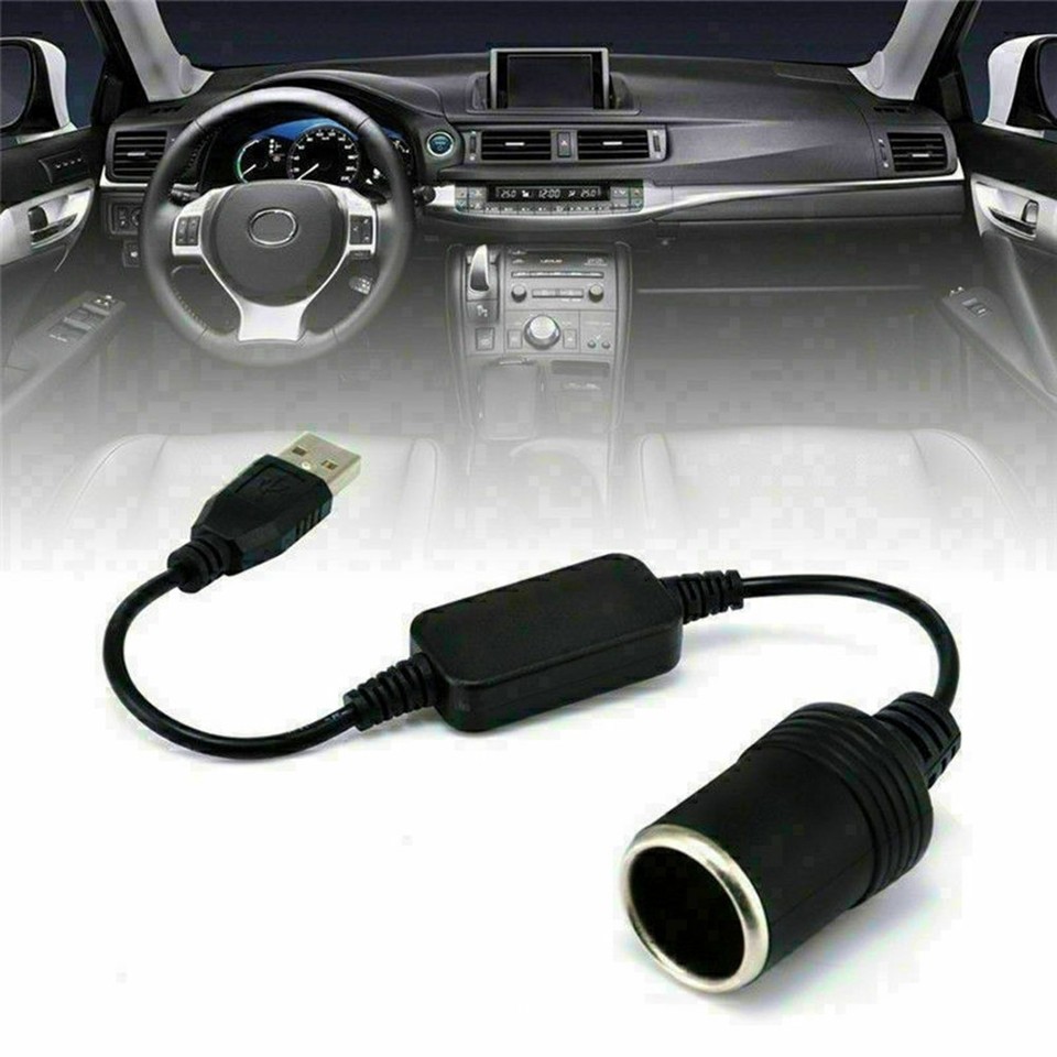 USB Port Adapter Cable 30CM 5V 2A Charger 12V Car Power Female ...