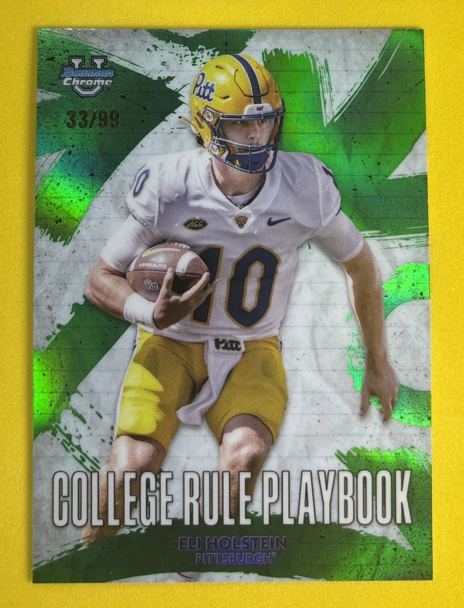 2025 Bowman University Chrome - College Rule PlayBook Eli Holstein #CRP ...