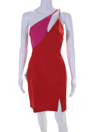 BCBGMAXAZRIA Women's V-Neck Sleeveless Slit Hem Color Block Mini Dress Size 6 | eBay