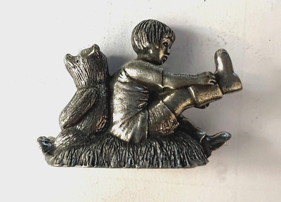 Danforth Pewter Disney Classic Pooh Christopher Robin & Pooh Miniature ...