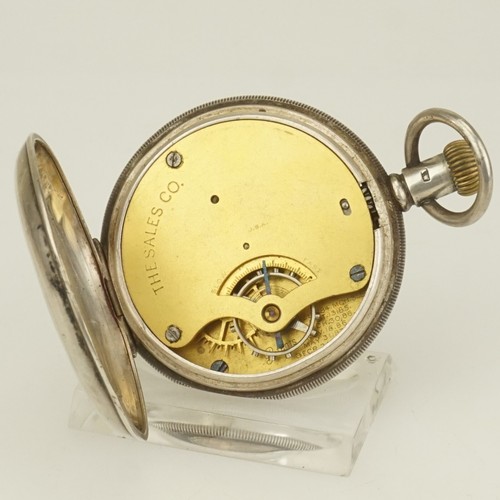 WORKING! Antique DUPLEX Solid Silver Pocket Watch Men's no fusee no ...