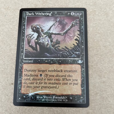 Dark Withering RETRO FRAME FOIL, Dominaria Remastered, MTG DMR NM/M | eBay