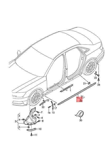 Genuine AUDI A4 Avant S4 quattro 8W2 8W5 Stone Chip Guard Right ...