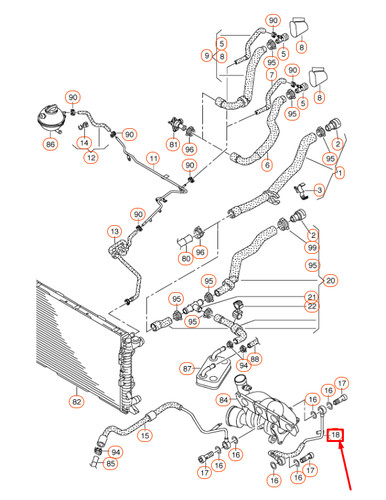 NEW AUDI Q3 8U FEED COOLANT PIPE 06J121497H OEM NO IMPORT DUTIES TO 🇺🇸 ...
