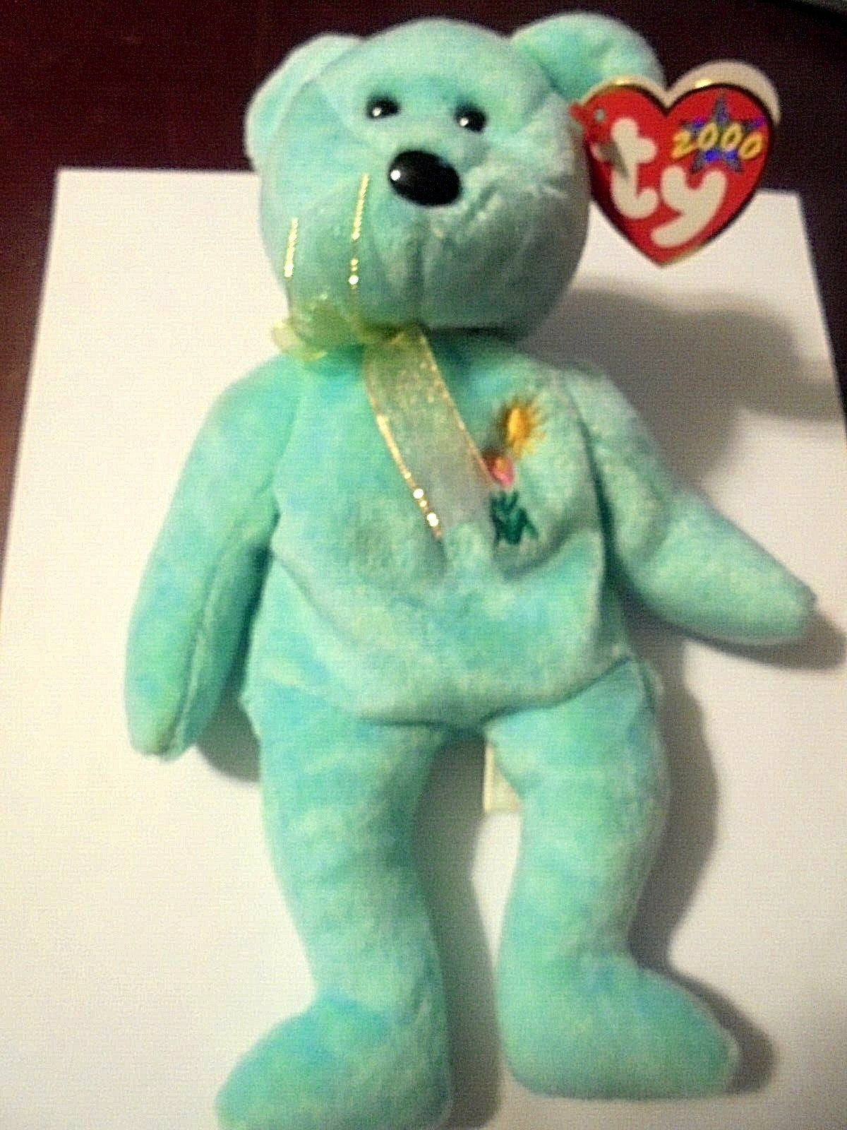 TY-BEANIE BABY-ARIEL-EAR TAG IN MEMORY 1981-1988-TUSH TAG 2000-P.E ...