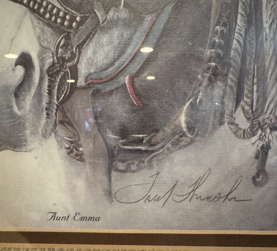 Fred Thrasher Signed Print Aunt Emma ~8 X 13 inches Mule Americana ...