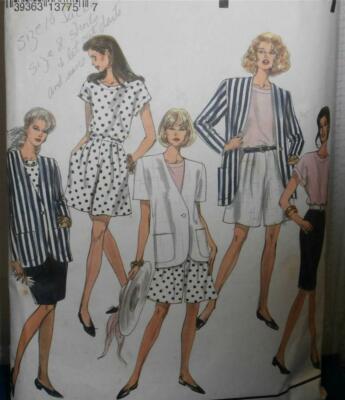 Simplicity Sewing Pattern 8294 Woman's Top Jacket Shorts Skirt 6 8 10 ...