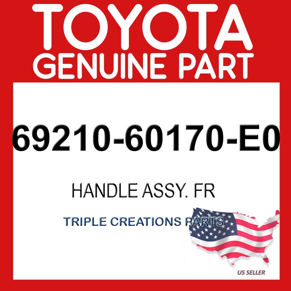TOYOTA GENUINE 6921060170E0 HANDLE ASSY, REAR DOOR OUTSIDE, RH/LH 69210 ...