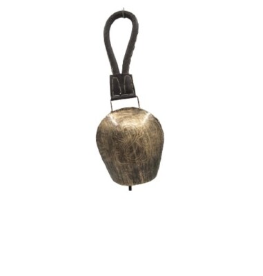 Rustic Vintage Handmade Hanging Cow Bell For Garden Home Decor & Evil ...