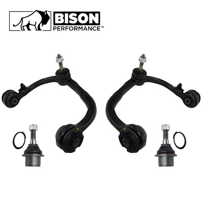 Bison Performance 4pc Front Upper Control Arm Ball Joint Kit For Ford ...