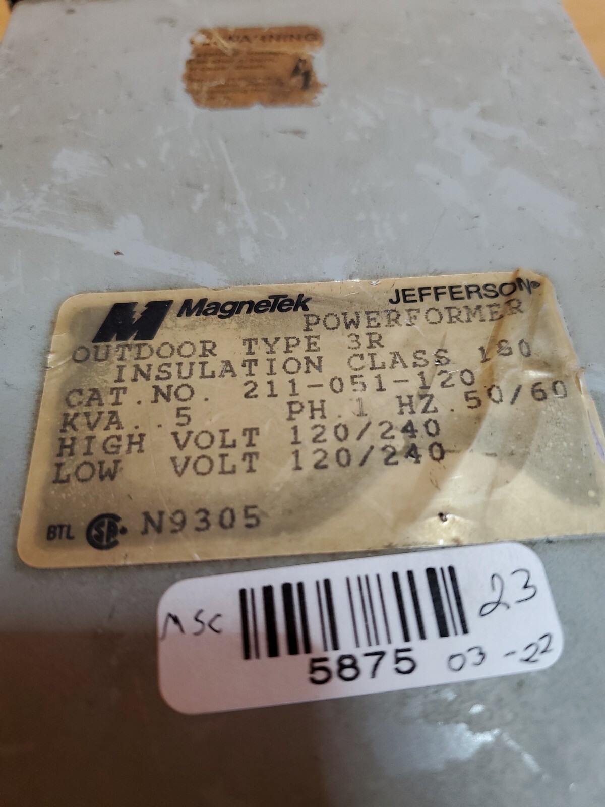 JEFFERSON ELECTRIC 211-051-120 POWERFORMER DRY TRANSFORMER 0.5kVA FAST SHIPPING | eBay