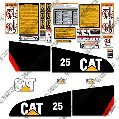 Fits Caterpillar GP25ZNT Decal Kit + Safety Stickers - 3M Aftermarket ...