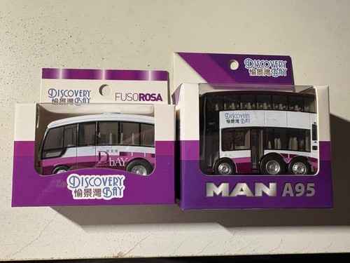 HONG KONG Discovery Bay DBAY MAN A95 + FUSO ROSA Q Bus Model Set | eBay