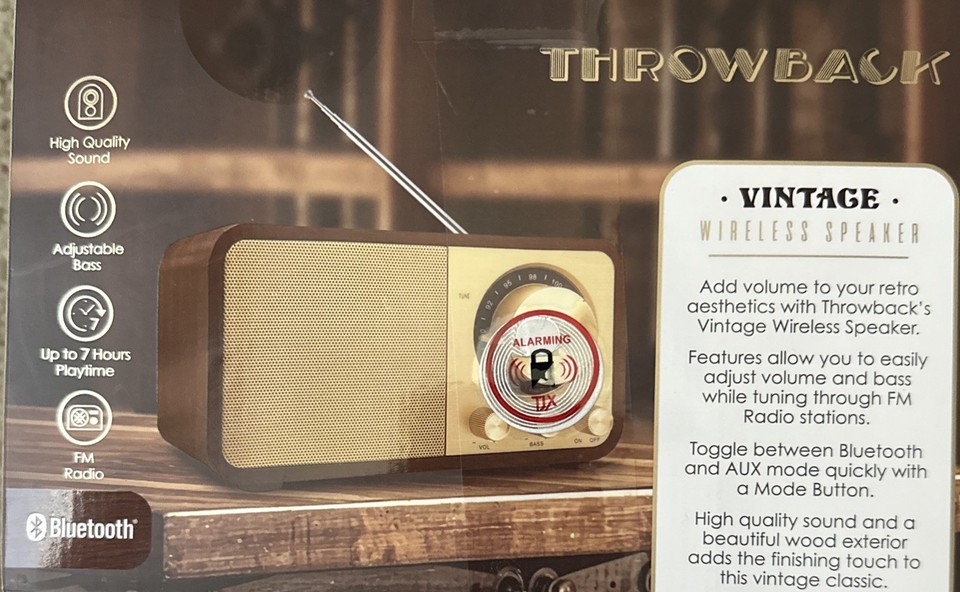 Throwback Vintage Wireless Speaker Radio Bluetooth High-quality Sound ...