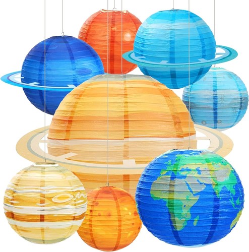 Space Paper Lanterns 8PCS 12 Inch Hanging Planets Lantern Out of This ...