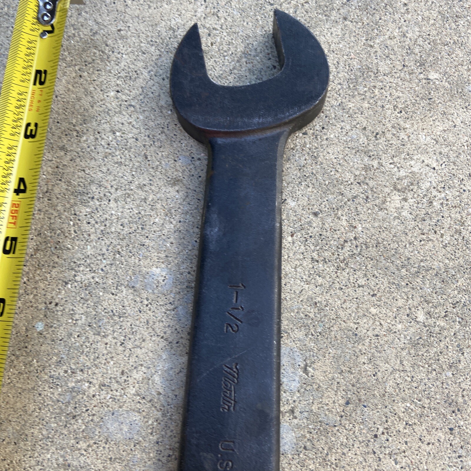 Martin Tools Single Open End 1-1/2” Engineer’s Machinery Wrench 709 USA ...