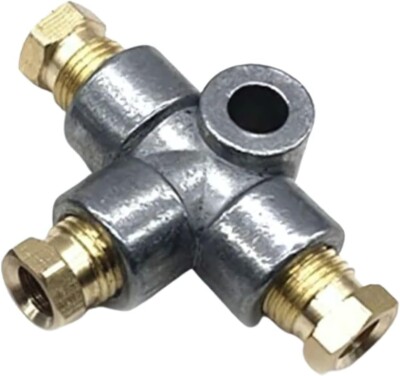 3 Way M10 Brake Line Pipe T Tee Piece with Compression Fittings/Hydro ...