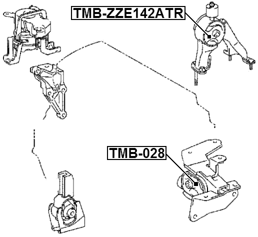 Rear Engine Mount Bushing At Fits Toyota 12371-0D210, 12371-0D220 ...