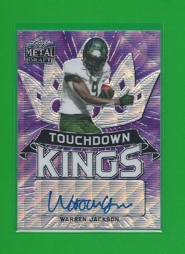 Warren Jackson 2021 Leaf Metal Draft TD Kings Purple Wave Auto 9/15 ...