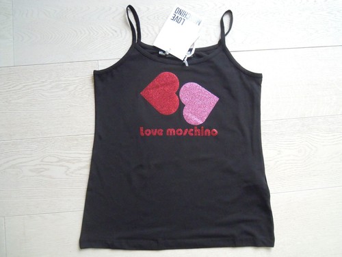 Love Moschino Top schwarz T-Shirt Herz Gr. I 42 EU 38 NEU | eBay.de