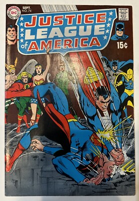 (1969) JUSTICE LEAGUE OF AMERICA #74 Death of Larry Lance | eBay