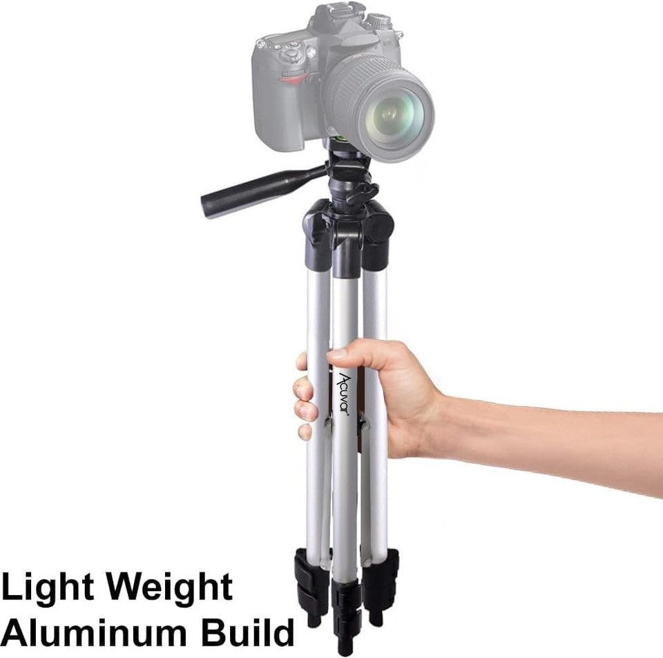 50" Inch Professional Camera/Video Tripod Stand for DSLR Cameras ...