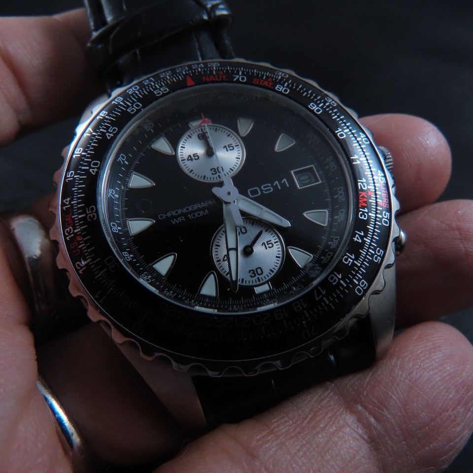 All Steel OS11 Chronograph 100M Quartz Men Watch | eBay