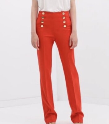 SOHO Red Stretch Pants -Size 10-Free Shipping | eBay