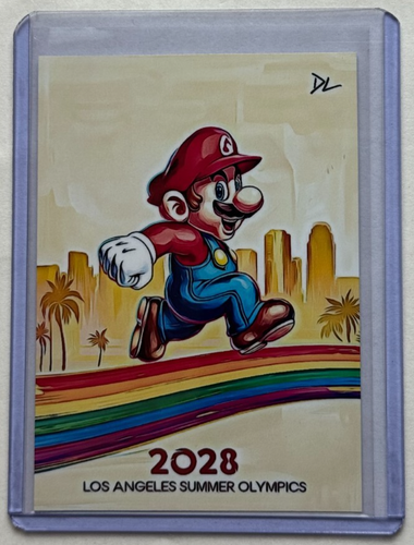 Mario Limited Artist Signed "2028 Los Angeles Summer Olympics" Trading ...