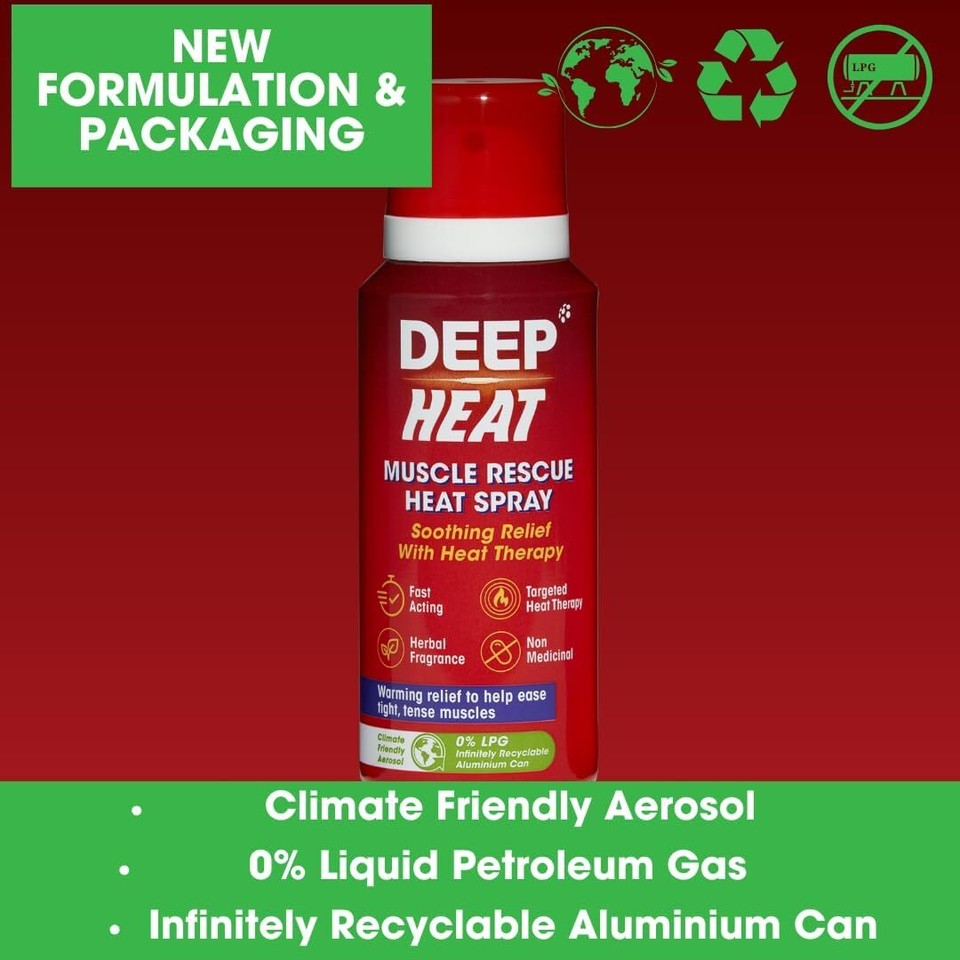 Deep Heat Muscle Rescue Heat Spray 72.5ml, Pack 3 | eBay UK