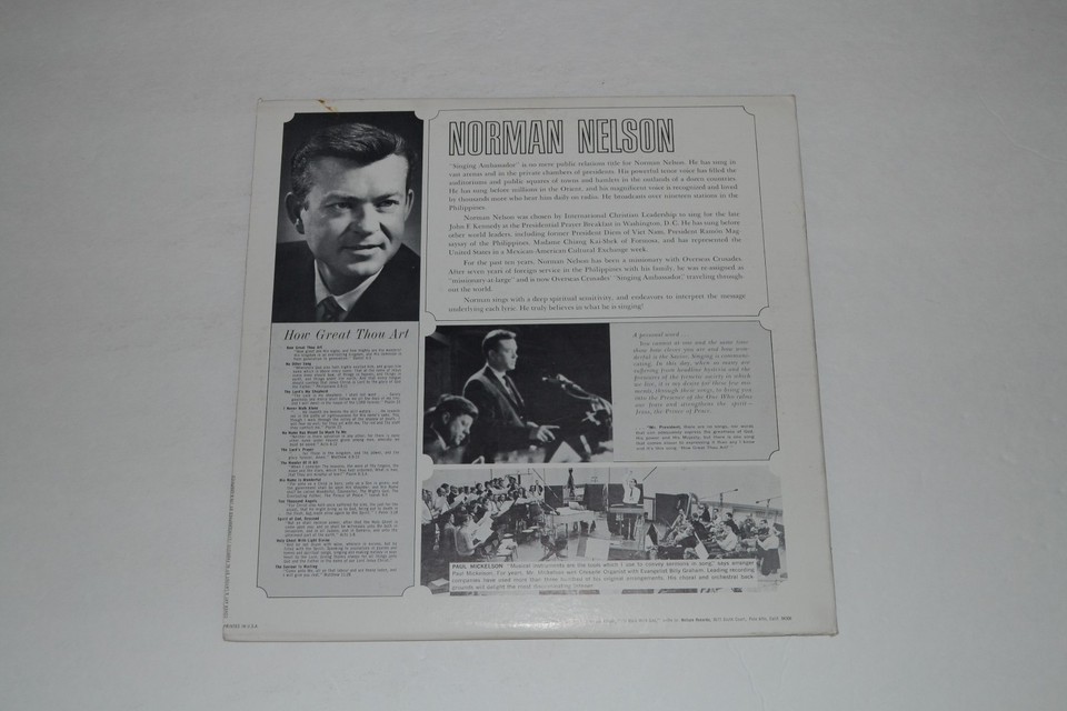 Norman Nelson "How Great Thou Art" - Nelson Records LPS 7002 FAST SHIPPING! | eBay