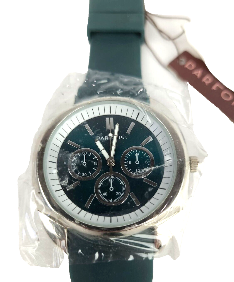 Parfois Timepiece Green Dial Green Silicone Band New With Tags ...