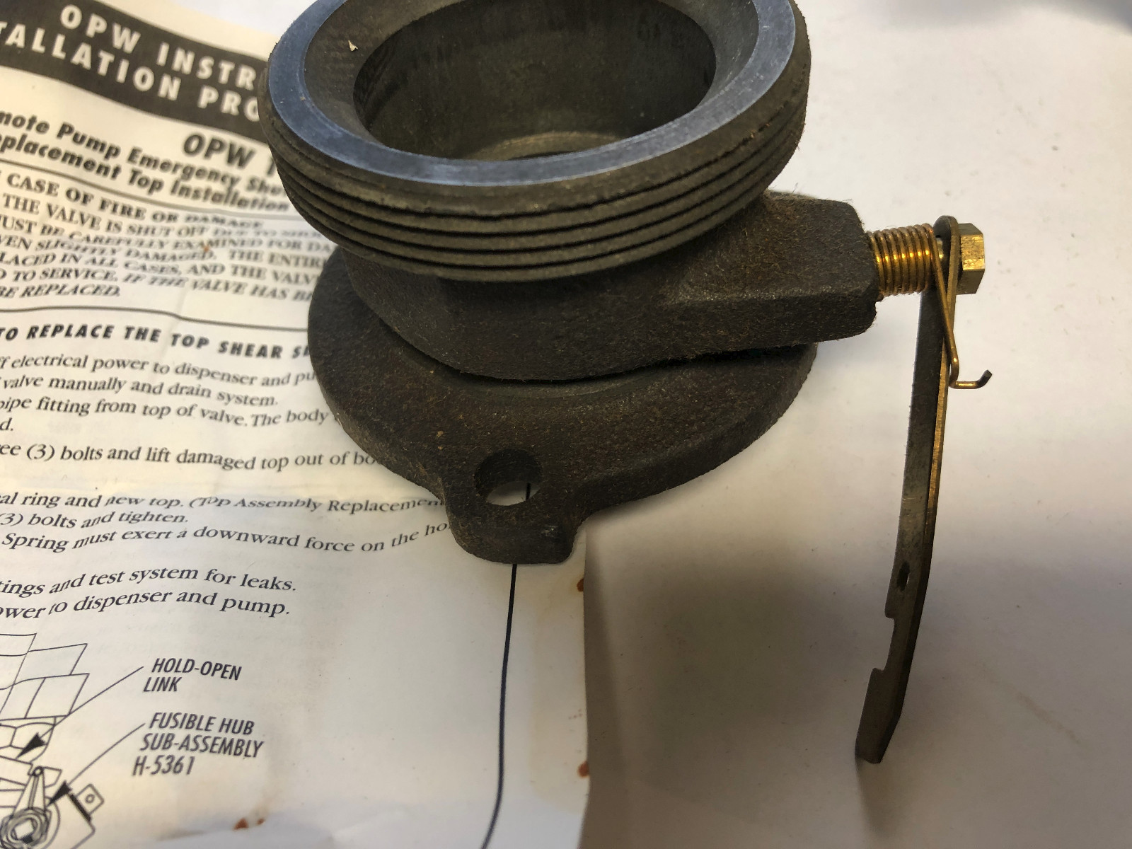 OPW 1 1/2" 10RUT Replacement Top for Remote Pump Emergency Shut off ...