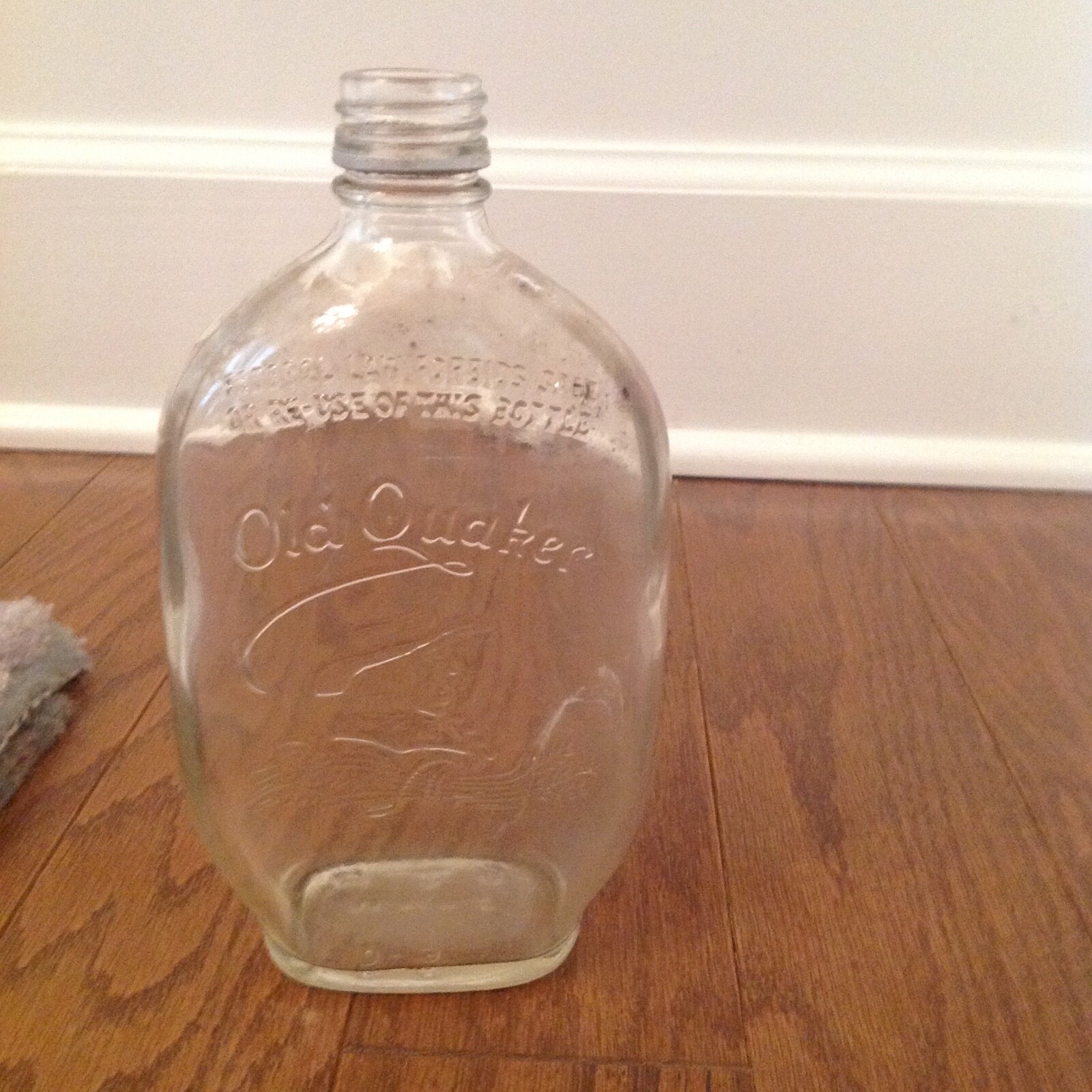 vintage old quaker glass whiskey bottle | eBay