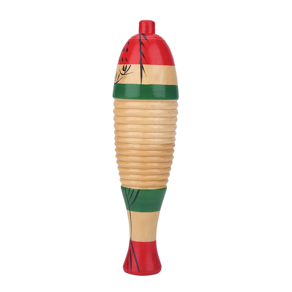 Wooden Guiro Fishshaped Style Colorful Percussion