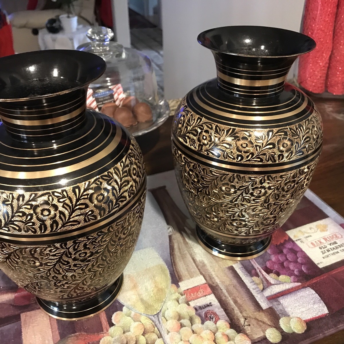 Black And Gold Vases For Centerpieces Decoration Floor Vase Gold