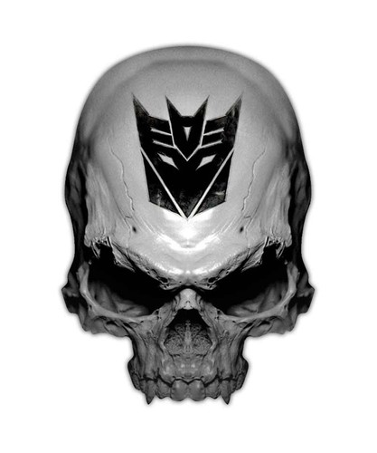 Decepticon Skull Decal Transformer Sticker Megatron To Enslave and ...