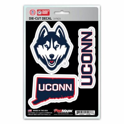 UConn Huskies Decal Die Cut Team 3 Pack [NEW] NCAA Car Truck Auto ...