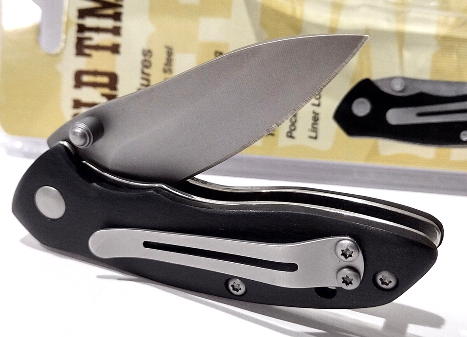 Schrade Old Timer Spring Open Assisted Drop Point Folding Pocket Knife ...