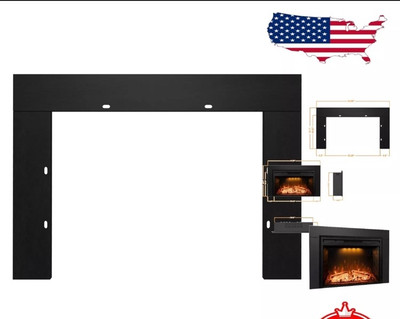 Flame Effect Fireplace Trim Kit - Perfect for 36" W x 21" H Electric ...
