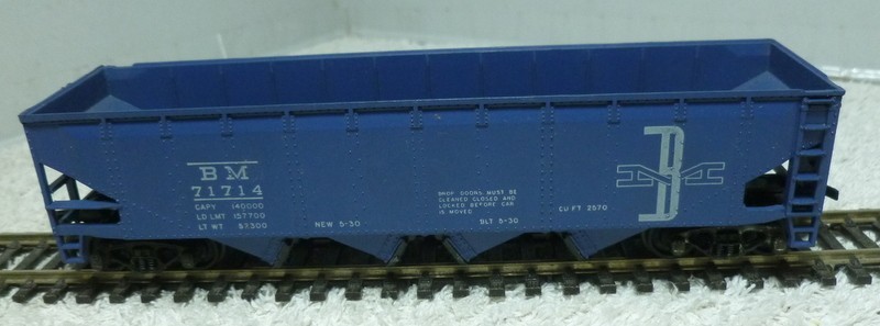Athearn Boston Maine Hopper Car Blue BM 71714 - HO Gauge | eBay UK