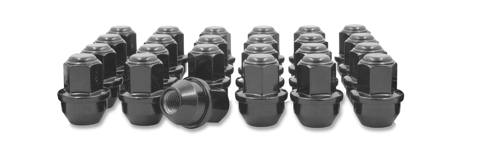 Fits Ford F-150 2015-2024 OEM Replacement Solid Black Lug Nuts 14x1.5 ...