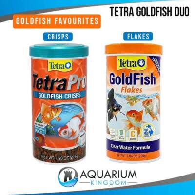 Tetra Goldfish Duo: Tetra Goldfish Flakes 200g & Goldfish Crisps 224g ...