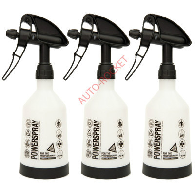 3 x Double Spray Action Trigger Bottles - 0.5L Heavy Duty Power Sprayer ...
