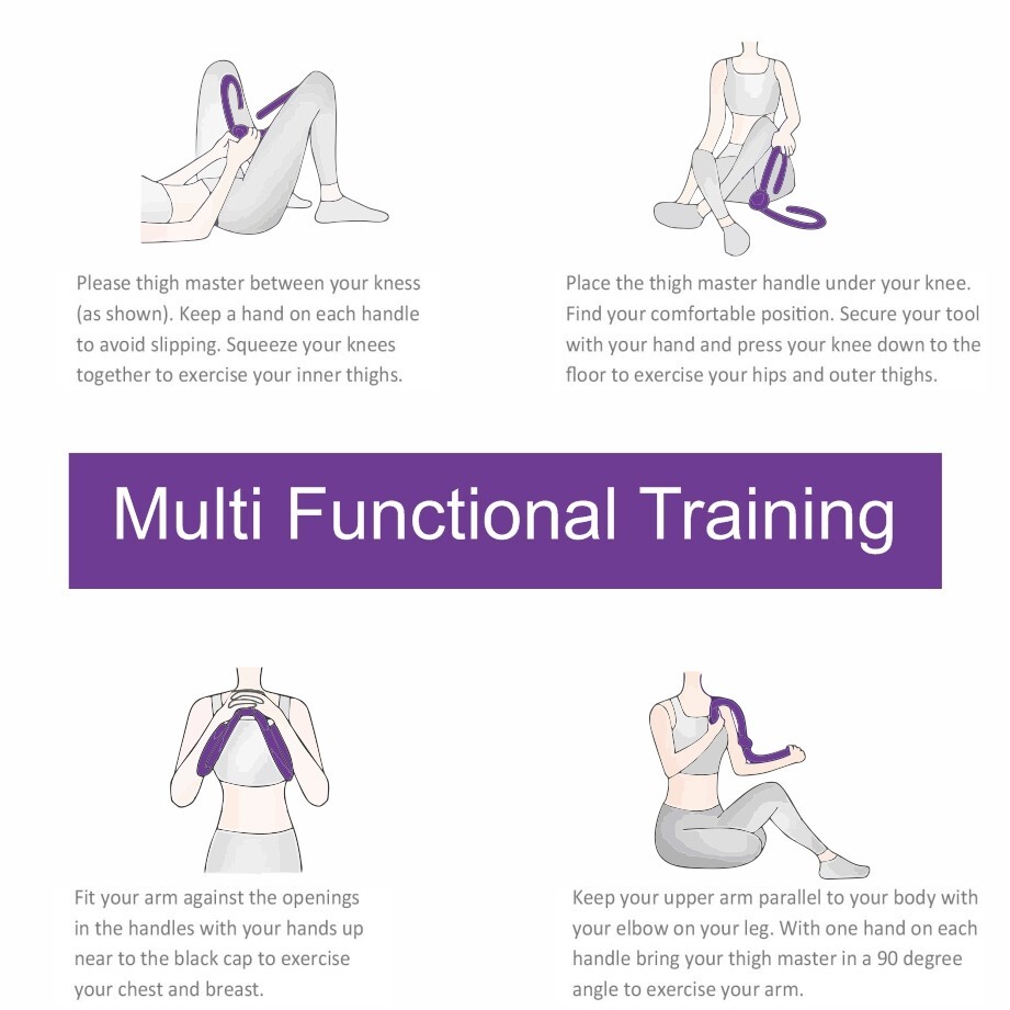 Thigh Exercise - leg Toner for Home Workout | Slim Arms, Hips, Glutes ...