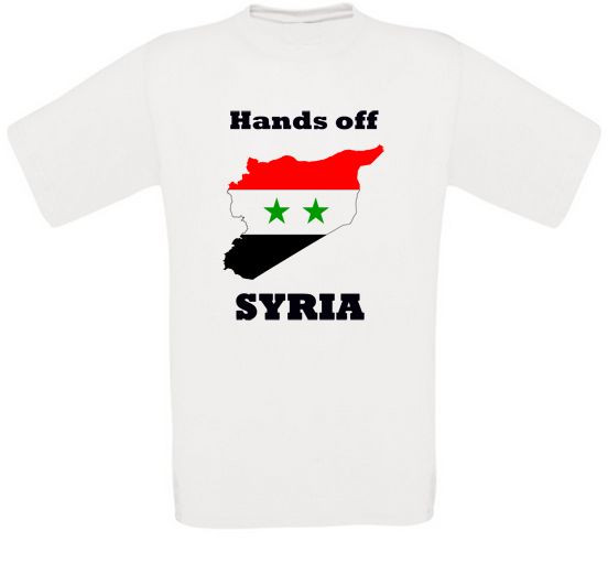 Hands Off Syria Peace No. Was Anti-war Assad T-Shirt | eBay