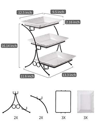 Porcelain Baking Set With Stand Tiered Serving Stand 3 Tier Buffet ...