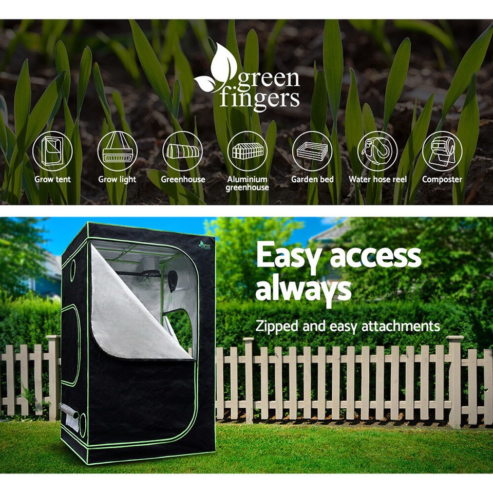 Green Fingers Grow Tent Kits Hydroponic 600D Oxford Indoor Room Mylar ...