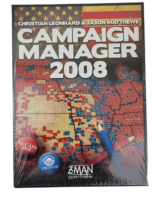 Campaign Manager 2008 Board game Z-Man Games Obama McCain new sealed | eBay