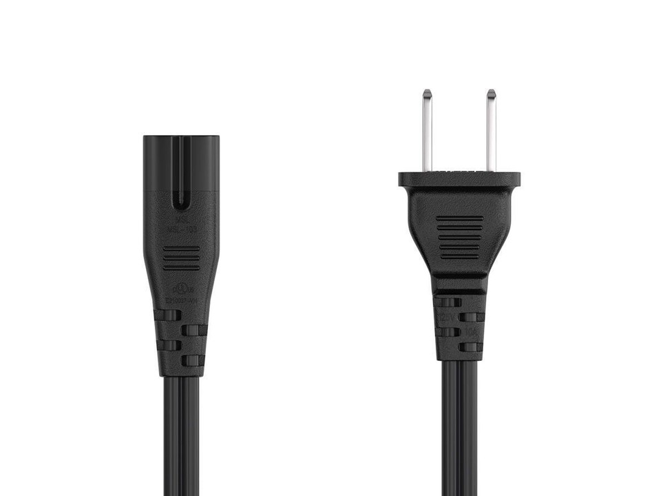Notebook Power Cord, Non-Polarized (NEMA 1-15P to IEC 320 C7) - 1/3/6/8 ...